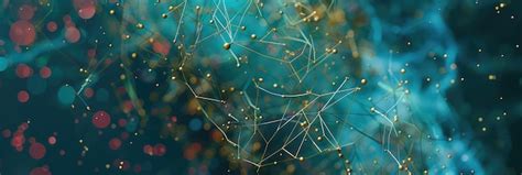Premium Photo Abstract Network Connections With Sparkling Bokeh Lights