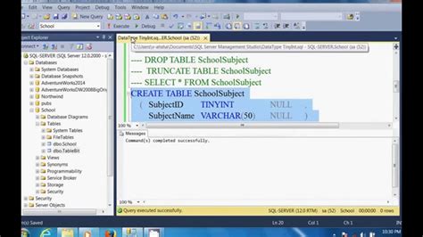 Sql Server In Hindi Datatype Tinyint Youtube