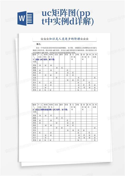 Uc矩阵图 Ppt中实例d详解 Word模板下载 编号ldvpbpnk 熊猫办公