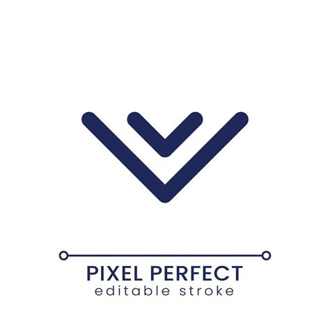 Scroll To Bottom Pixel Perfect Linear Ui Icon Latest Message New