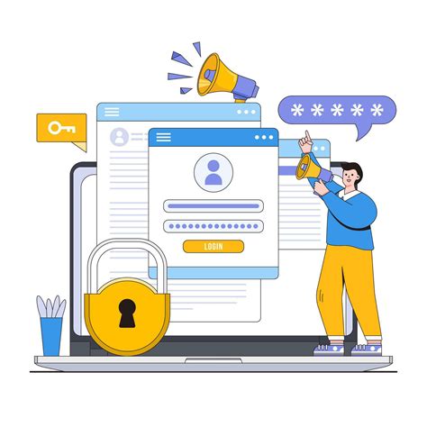 Cybersecurity Awareness Campaign Vector Illustration Concept With Characters Awareness Posters