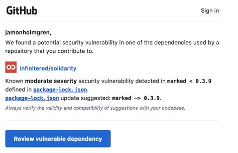 Marked Vulnerability · Issue 160 · Infiniteredsolidarity · Github