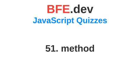51 Method Bfedev Prepare For Front End Job Interviews