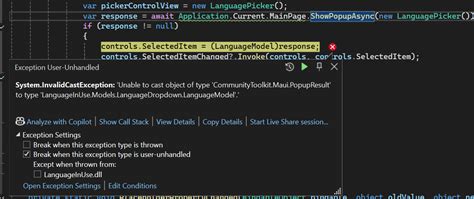 C Popup Return With Communitytoolkitmaui 121x Issue Stack Overflow