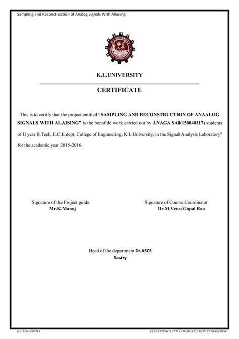 Sampling And Reconstruction Of Signal Using Aliasing Pdf