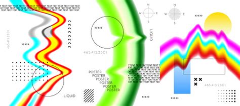 벡터 그림입니다 흰색 기하학적 배경에 격리된 추상 액체 색상 모양 컬렉션입니다 현대 미술 포스터 책 표지 브로셔 잡지 전단지 소책자 레이아웃을 위한 디자인 요소 0명에 대한