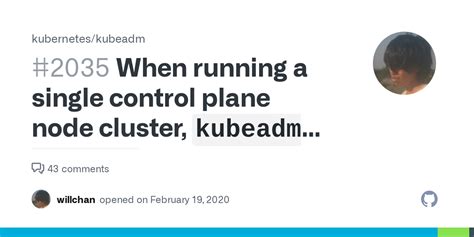 When Running A Single Control Plane Node Cluster `kubeadm Upgrade