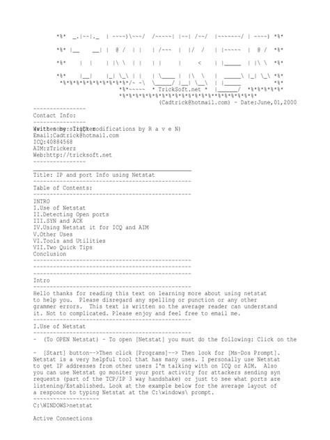 Pdf Ip And Port Info Using Netstat Dokumen Tips