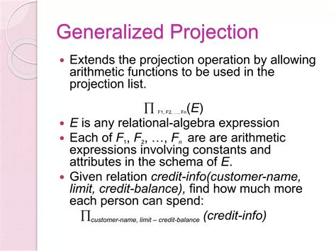 Relational Algebra Operations Ppt Databases Computer Software And