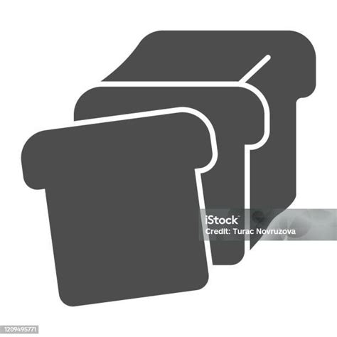 토스트 빵 단단한 아이콘 흰색에 격리 된 번 벡터 그림입니다 베이커리 문말 스타일 디자인 웹 및 응용 프로그램을 위해 설계 Eps 10 10에 대한 스톡 벡터 아트 및 기타