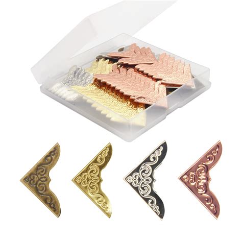 80 Pcs Metal Book Corners Small Book Corner Protector Iron Corner