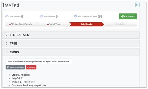 Tree Testing With UserTesting Knowledge Base Home