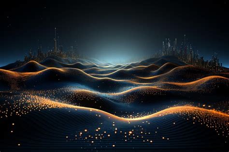 Premium Ai Image Dark Network Connection Background