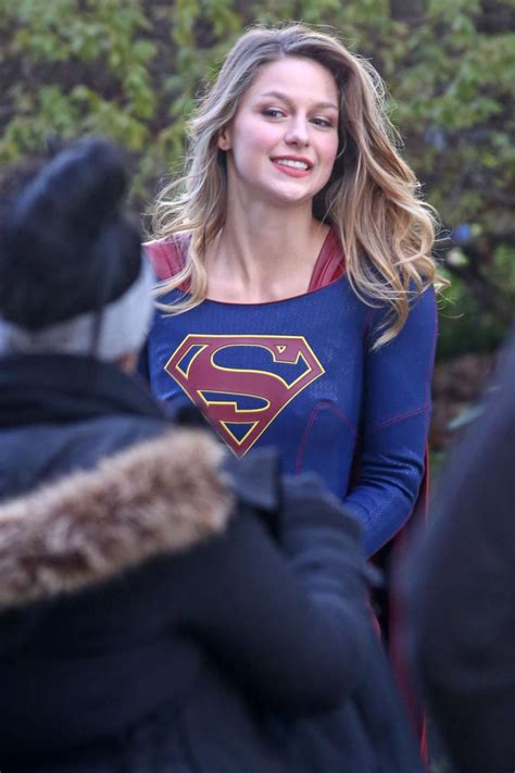 Melissa Benoist Supergirl Set In Vancouver 15 2017 • Celebmafia