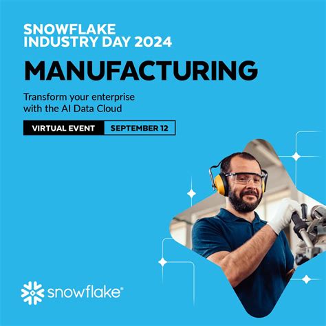 Snowflake On Linkedin Ai Data Cloud For Manufacturing Snowflake Industry Day 2024