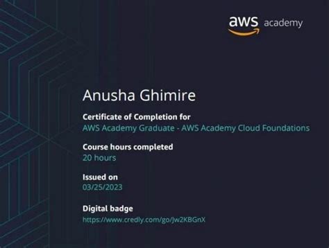 aws cloudcomputing learningjourney anusha ghimire