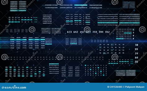 Hud Binary Computer Coding Hacker Screen Number Cyber Technology Digital Illustration Background