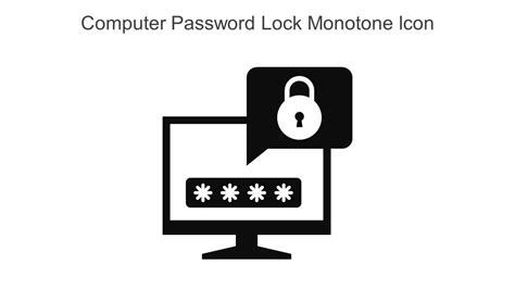 Computer Password Lock Monotone Icon In Powerpoint Pptx Png And Editable Eps Format Ppt Template