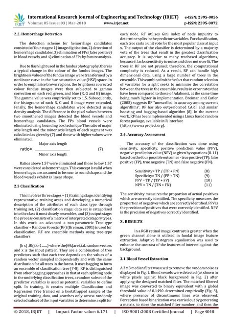 Irjet Characterization Of Diabetic Retinopathy Detection Of Exudates