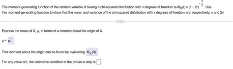[solved] the moment generating function of the random varia