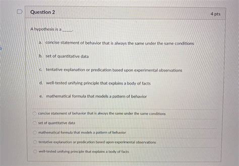 solved d question 1 4 pts which one of the following statements is