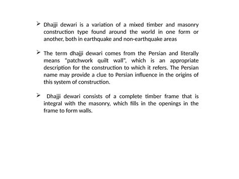 Traditional Kashmiri Architecture Taq And Dhajii Diwari Construction