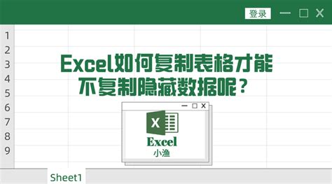 Excel如何复制表格才能不复制隐藏数据呢？ 知乎