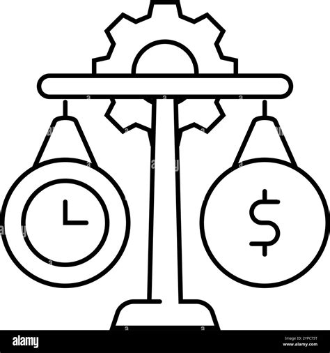 Equity Time Management Line Icon Vector Illustration Stock Vector Image And Art Alamy
