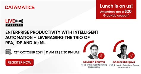 Datamatics On Linkedin Webinar Automation Rpa Productivity