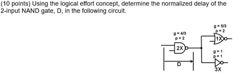 Solved 10 Points Using The Logical Effort Concept