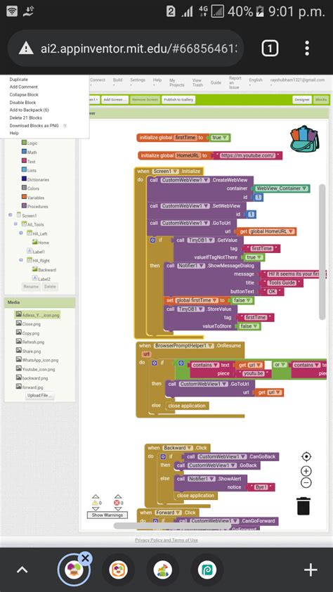 AppInventor Got Glitched Using Mobile Device For Development Bugs And Other Issues MIT App