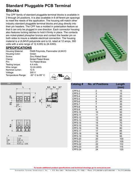 Standard Pluggable Pcb Terminal Blocks