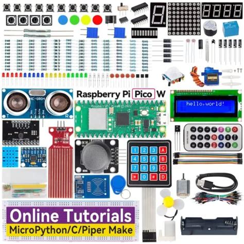 Raspberry Pi Pico W Ultimate Starter Kit 450 Items Micropython