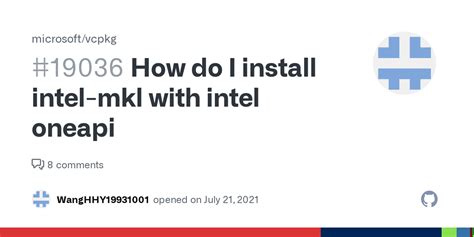 How Do I Install Intel Mkl With Intel Oneapi · Issue 19036 · Microsoft