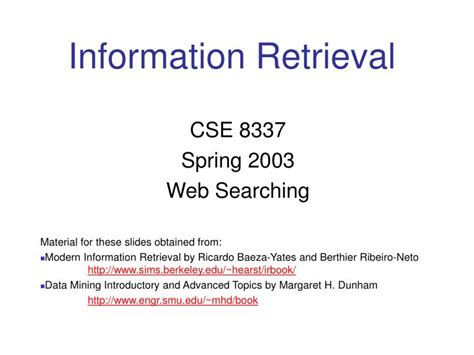 PPT Information Retrieval PowerPoint Presentation Free Download ID 4341724