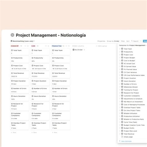 Benchmarking Analysis Notion Template Analysis Notions Start Up