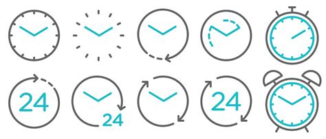 Time Icons Royalty Free Vector Image Vectorstock