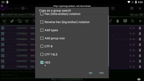 80 0 added copying selected items as utf 8 utf 16le text or hex
