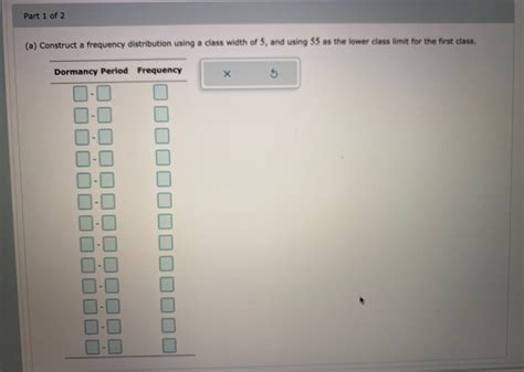 Solved Part 1 Of 2 A Construct A Frequency Distribution
