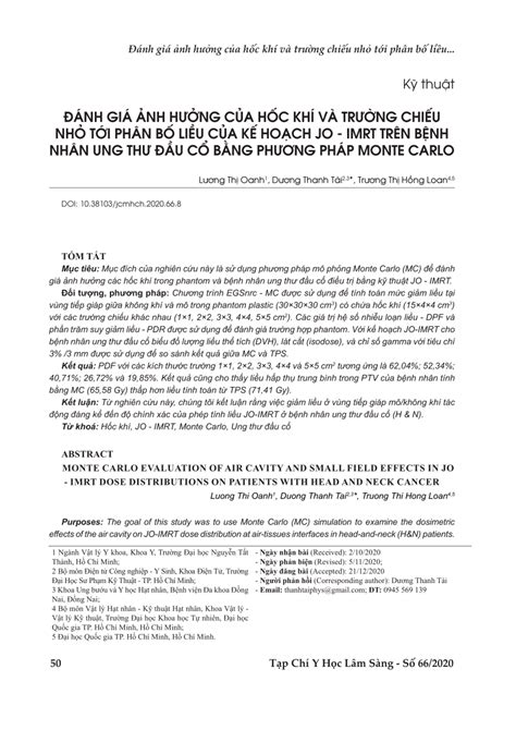 Pdf Monte Carlo Evaluation Of Air Cavity And Small Field Effects In