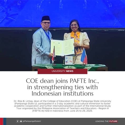 Coe Dean Joins Pafte Inc In Strengthening Ties With Indonesian Institutions