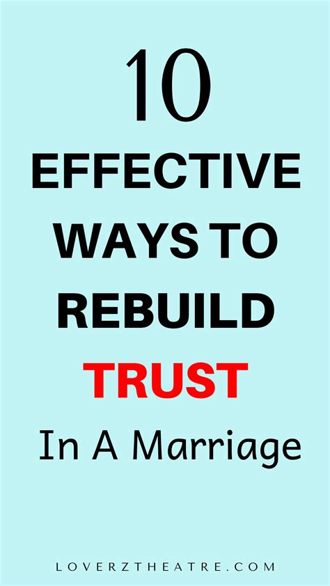 How To Rebuild Trust In A Marriage Effective Ways Artofit