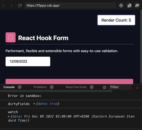 Issue Compare Dates For DirtyFields Issue React Hook Form React Hook Form GitHub