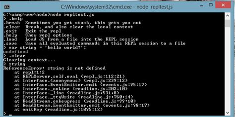 Javascript The Clear Meta Command In The Nodejs Repl Stack Overflow