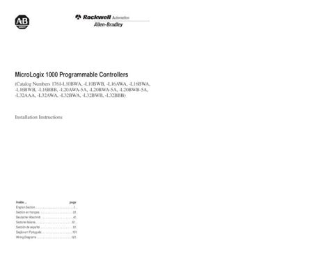 PDF MicroLogix Programmable Controllers Farnell MicroLogix Programmable