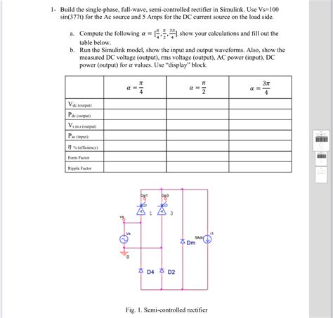 Build The Single Phase Full Wave Semi Controlled Chegg