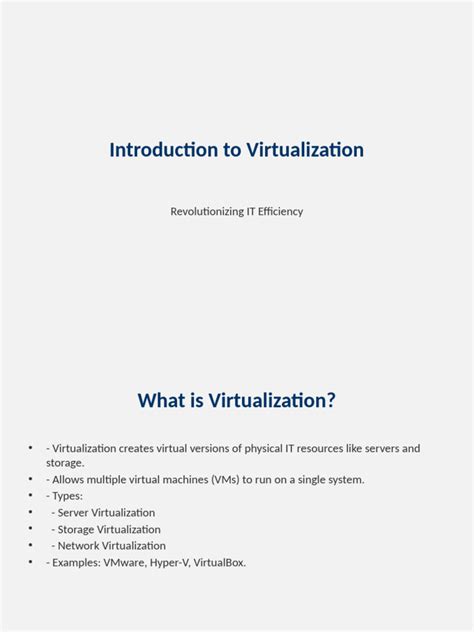 Virtualization Presentation Template Pdf