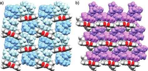 A Solid State Packing In 2 And B Solid State Packing In 3 Download Scientific Diagram