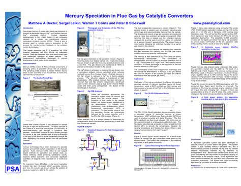 Pdf Mercury Speciation In Flue Gas By Catalytic Converters