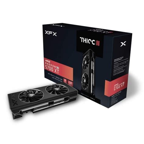 XFX Radeon RX 5700 XT THICC II RX 57XT8DFD6 8GB GDDR6 256 Bit PCIe 4 0 Desktop Graphics Card